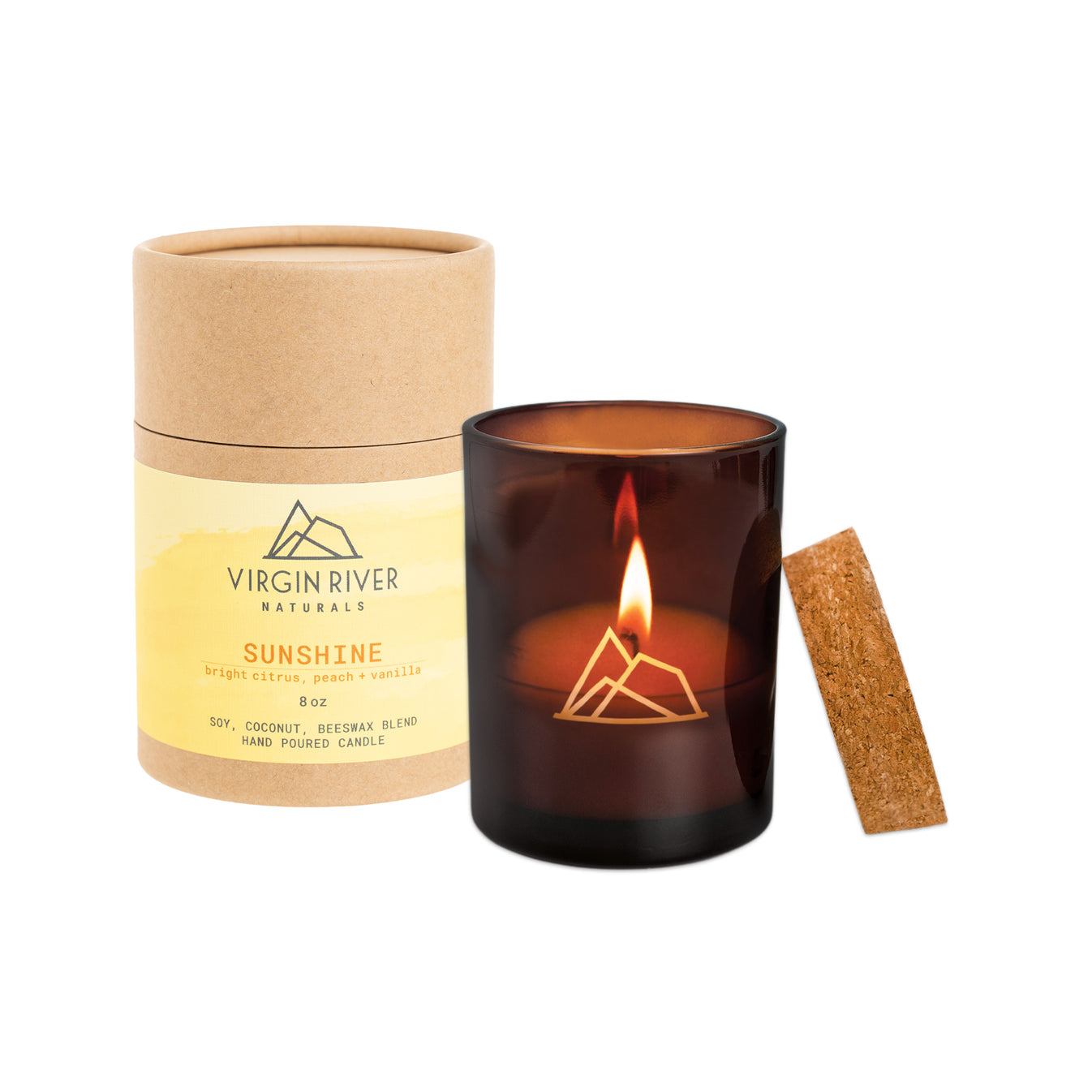 SUNSHINE 8oz Glass Jar Candle – Virgin River Naturals